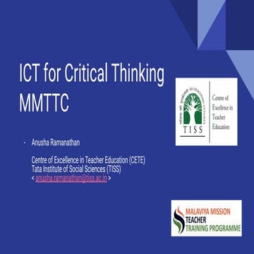 Critical Thinking Learning MOOC Preparation of | PDF