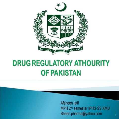 Drug Regulatory Authority of Pakistan (DRAP).pptx