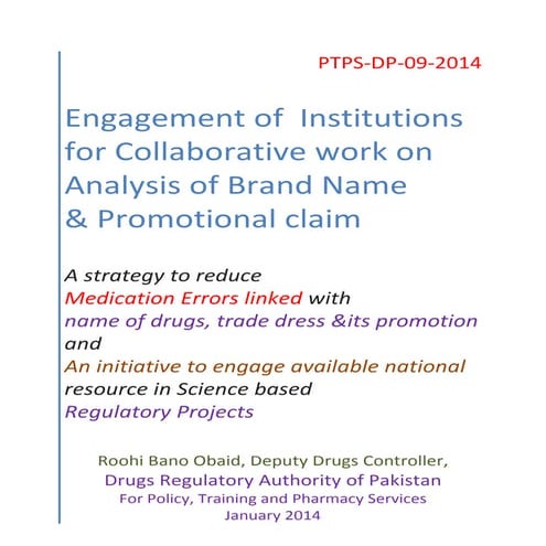 Draft Policy on Brand Name Analysis | PDF