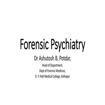 Forensic psychiatry | PPTX