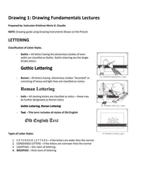 Steps in constructing an orthographic drawing | PPT