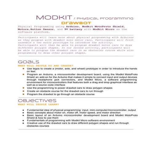 Drawbot activity plan | PDF