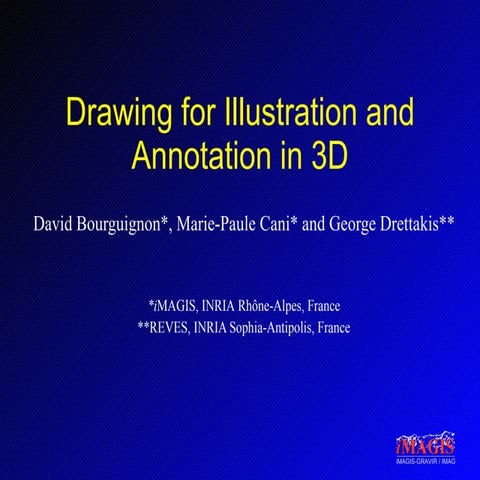 Drawing For Illustration And Annotation In 3D | PPT