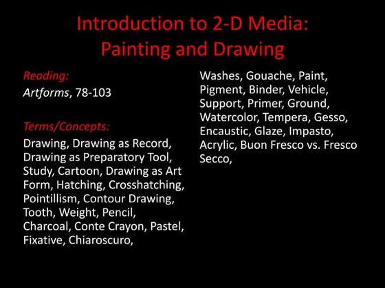 Art Appreciation: Drawing & Painting | PPTX | Drawing and Sketching ...