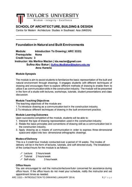 Drawing module outline august(f) 2014 | PDF
