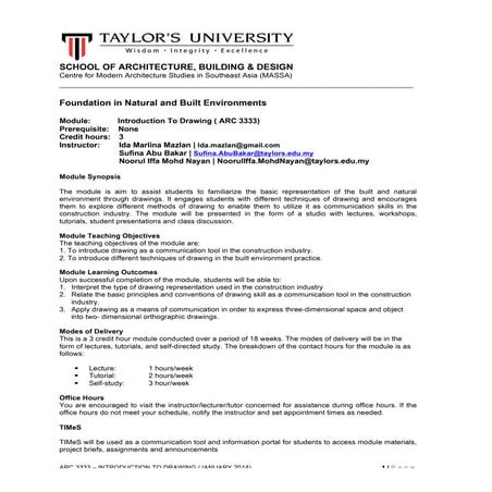 Drawing module outline august(f) 2014 | PDF