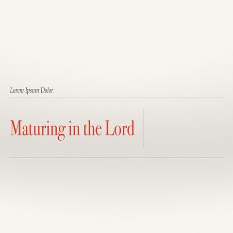 Drawing Near to God: The Path to Spiritual Maturity | PPT