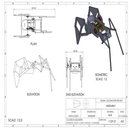 Drawing Pack for 2nd year Robotics class | PDF
