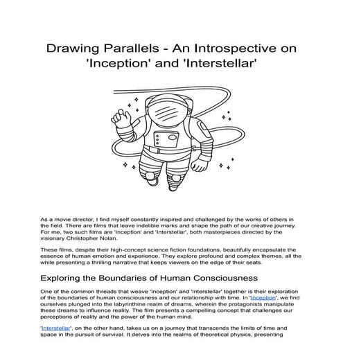 Drawing Parallels - An Introspective on 'Inception' and 'Interstellar ...