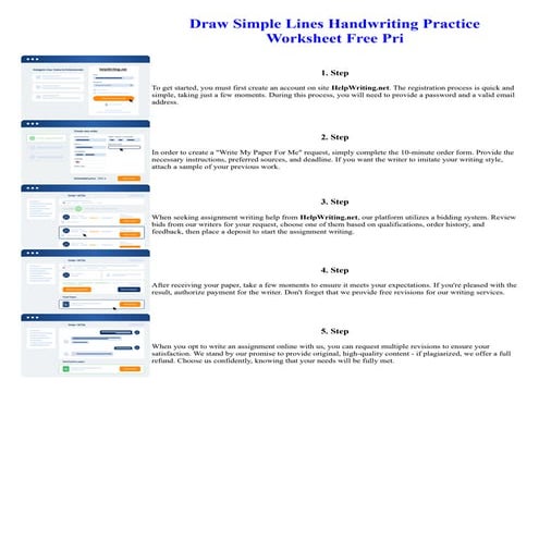 Draw Simple Lines Handwriting Practice Worksheet Free Pri | PDF
