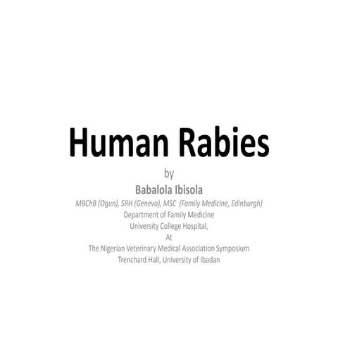 Human Rabies | PPTX
