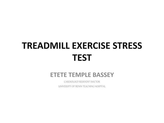 Treadmill test in cardiology | DOCX | Heart and Cardiovascular Diseases ...