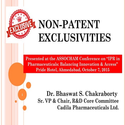 Non-Patent Exclusivities | PPT