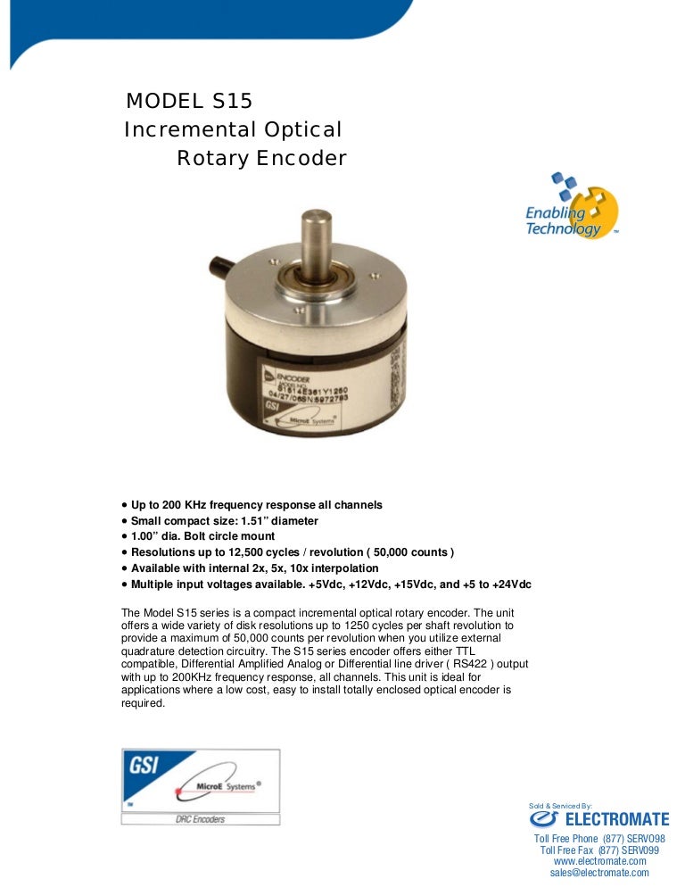 Drc packaged encoders-s15-data-sheet