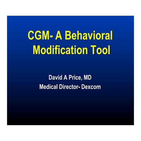 Dr david price dexcom | PPT