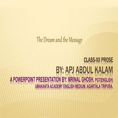 Dream and the message | PPTX