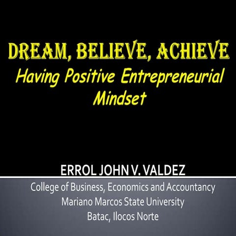 Dream, Believe, Achieve | PPSX