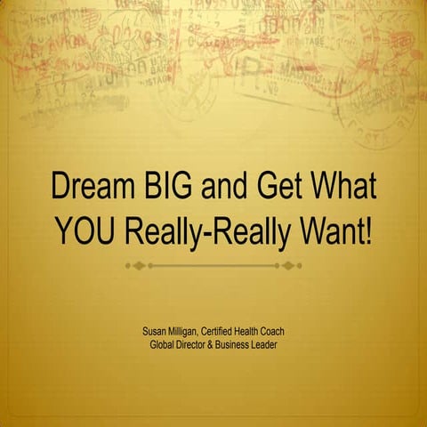 Dream BIG & Get What YOU Really Want | PPTX