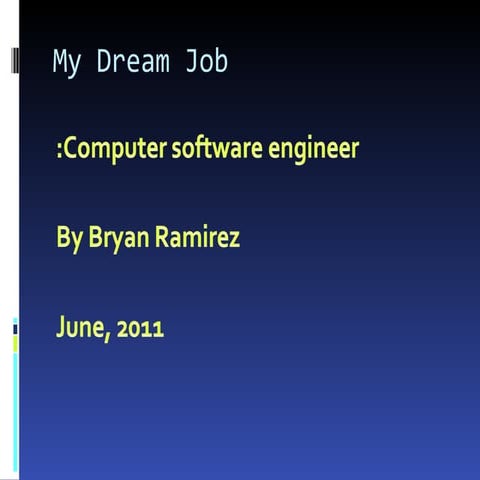 Dream career | PPT