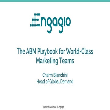 The ABM Playbook for World-Class Marketing Teams | PDF