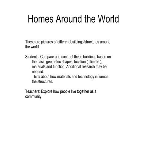 Homes around the world ppt | PPT