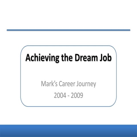 Achieving my Dream Job | PPTX
