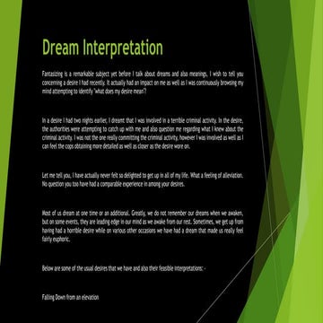 Dreams | PPT