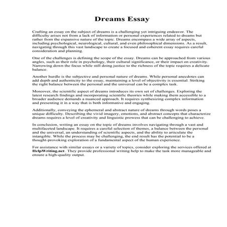 Dreams Essay.pdf