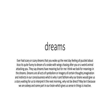Dreams | PPT