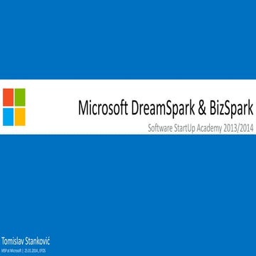 Microsoft DreamSpark & BizSpark | PPT