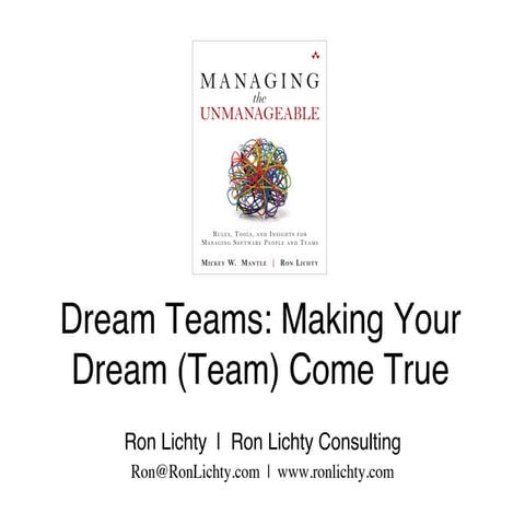 Dream teams - making your dream (team) come true | PPT