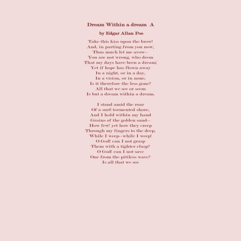 Dream Within A Dream A | DOCX