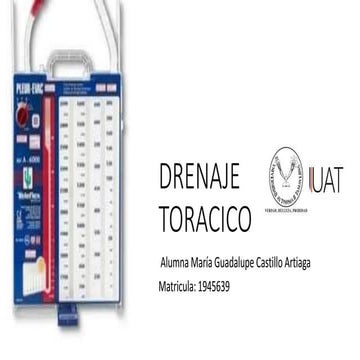 Drenaje toracico | PPTX