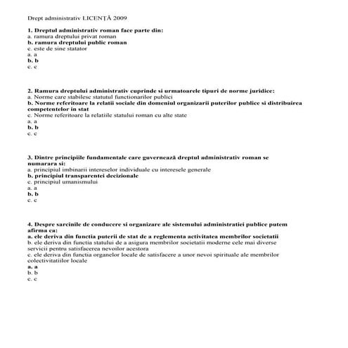 Drept administrativ 2009 | DOC