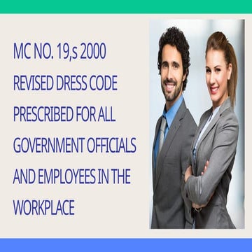 Dress Code in DepEd DepEd Memorandum No. 16, s. 2021 and CSC MC No. 19 ...