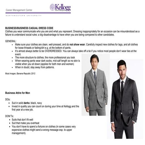 What to wear the business casual dress code | PPTX