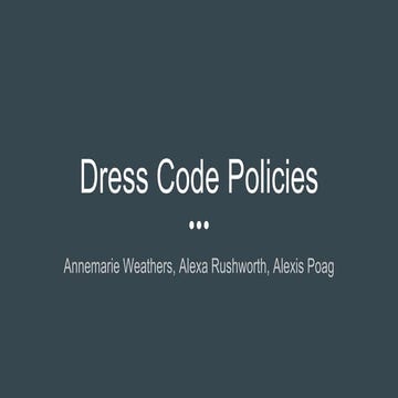 Dress Code Presentation | PPTX