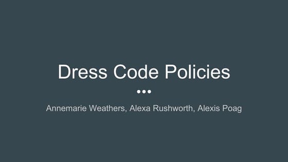 Dress Code Presentation | PPT