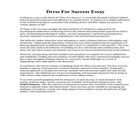 Dress For Success Essay.pdf