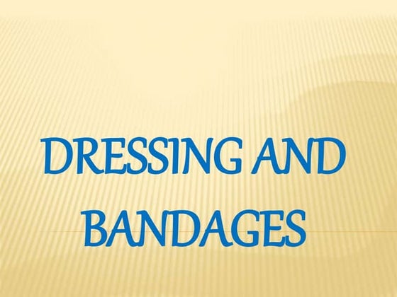 BANDAGING: TRIANGULAR BANDAGING AND CRAVAT, TYPES OF KNOTS | PPT
