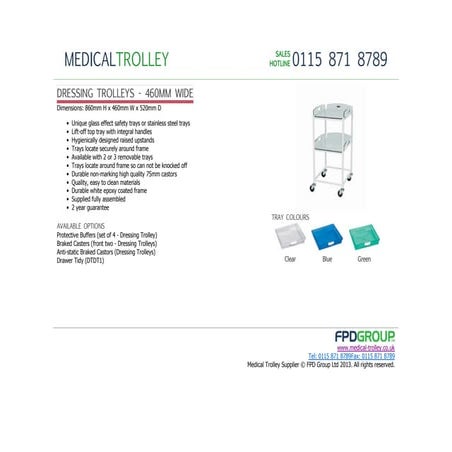 Dressing & Surgical Trolleys Brochure | PDF