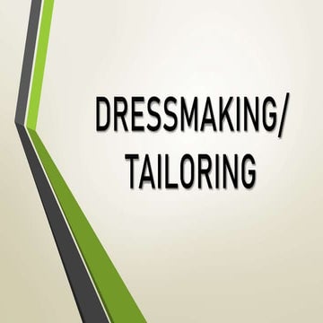 DRESSMAKING.pptx | Women\'s Outerwear | Women\'s Clothing