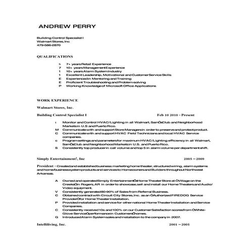 Drew Perry\'s Resume | RTF