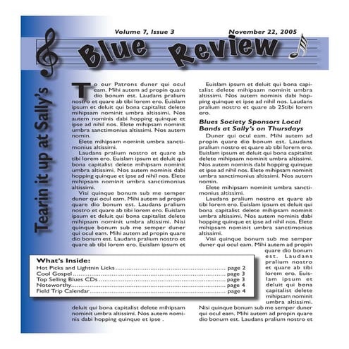 Music Newsletter | PDF