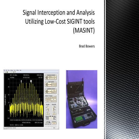 Drexel 2012 signal analysis using low cost tools - masint v3 | PDF | Information and Network ...