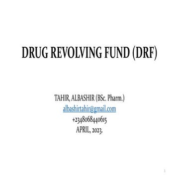 Drug Revolving Fund | PPTX