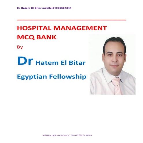 Drhatem el bitar hospital management lecturer_01005684344 | PDF