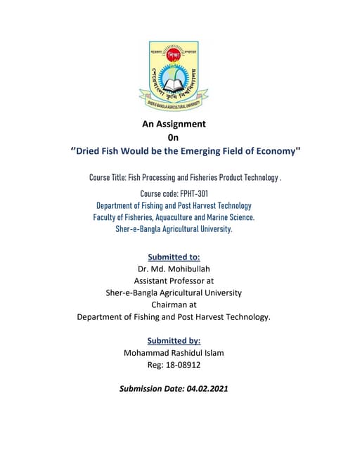 Principles of fish preservation and processing | PPT