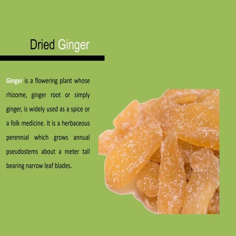 Dried ginger nutrition facts | PPT