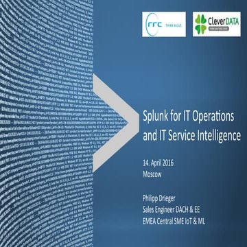 Splunk for IT Operations and IT Service Intelligence | PPT